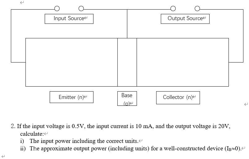 SOLVED: Input Sourcee Output Sourcee Emitter (n)e Base Collector (n)e 2 ... SOLVED: Input Sourcee Output Sourcee Emitter (n)e Base Collector (n)e 2 ...