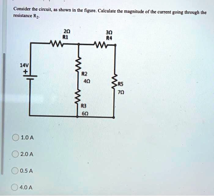 SOLVED: Consider the circuit as shown in the figure. Calculate the magnitude of the current ...
