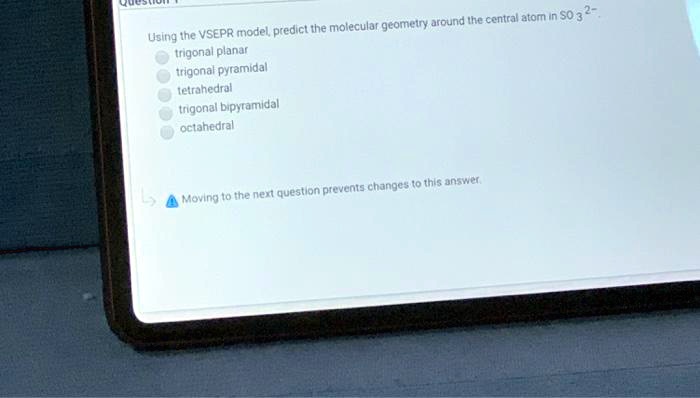 SOLVED: Around the central atom in SO3, the VSEPR model predicts the ...