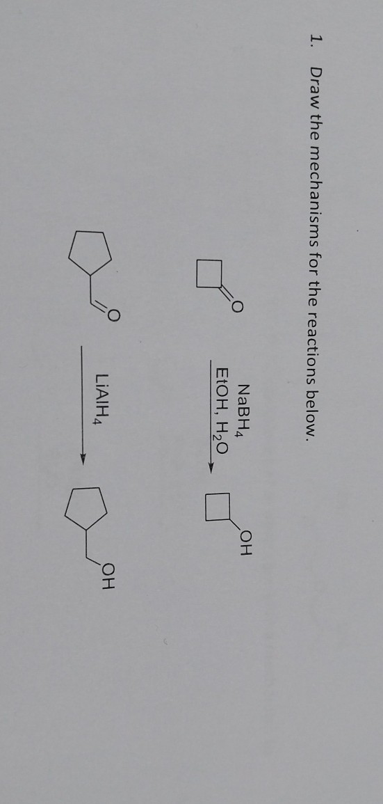 1 draw the mechanisms for the reactions below ...