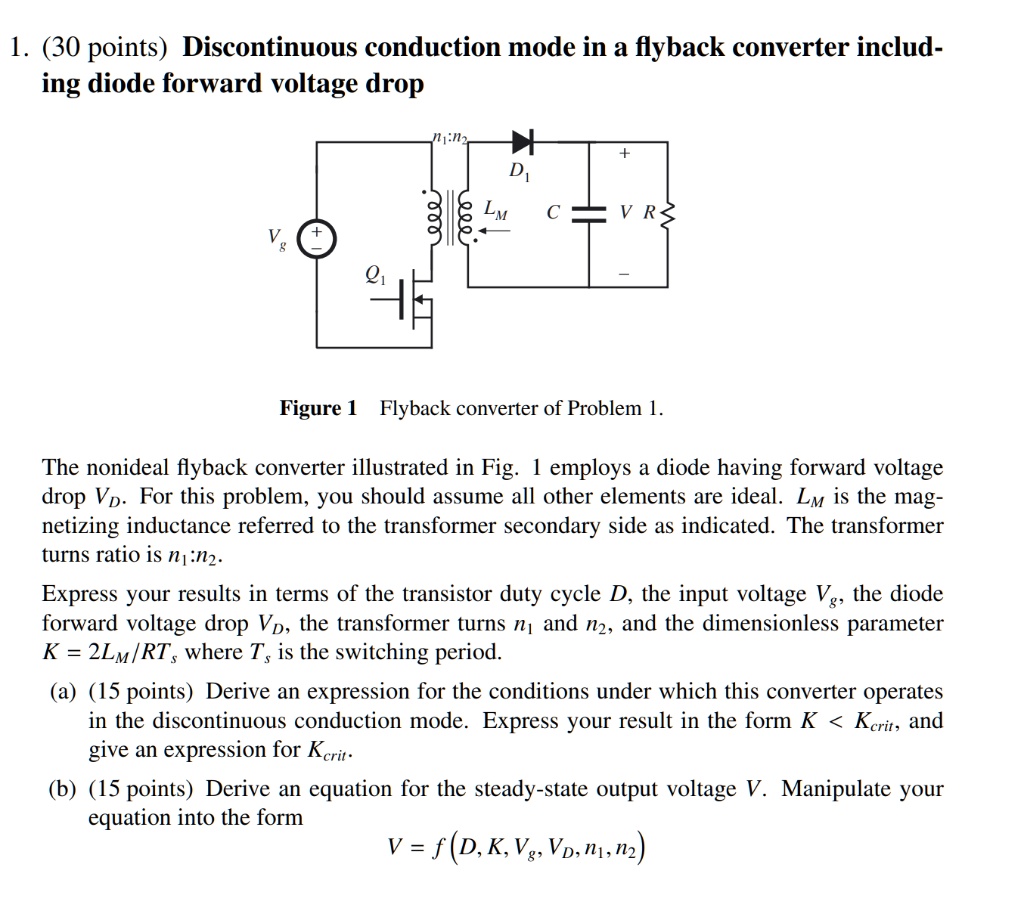 l 30 points discontinuous conduction mode in a flyback converter includ ...