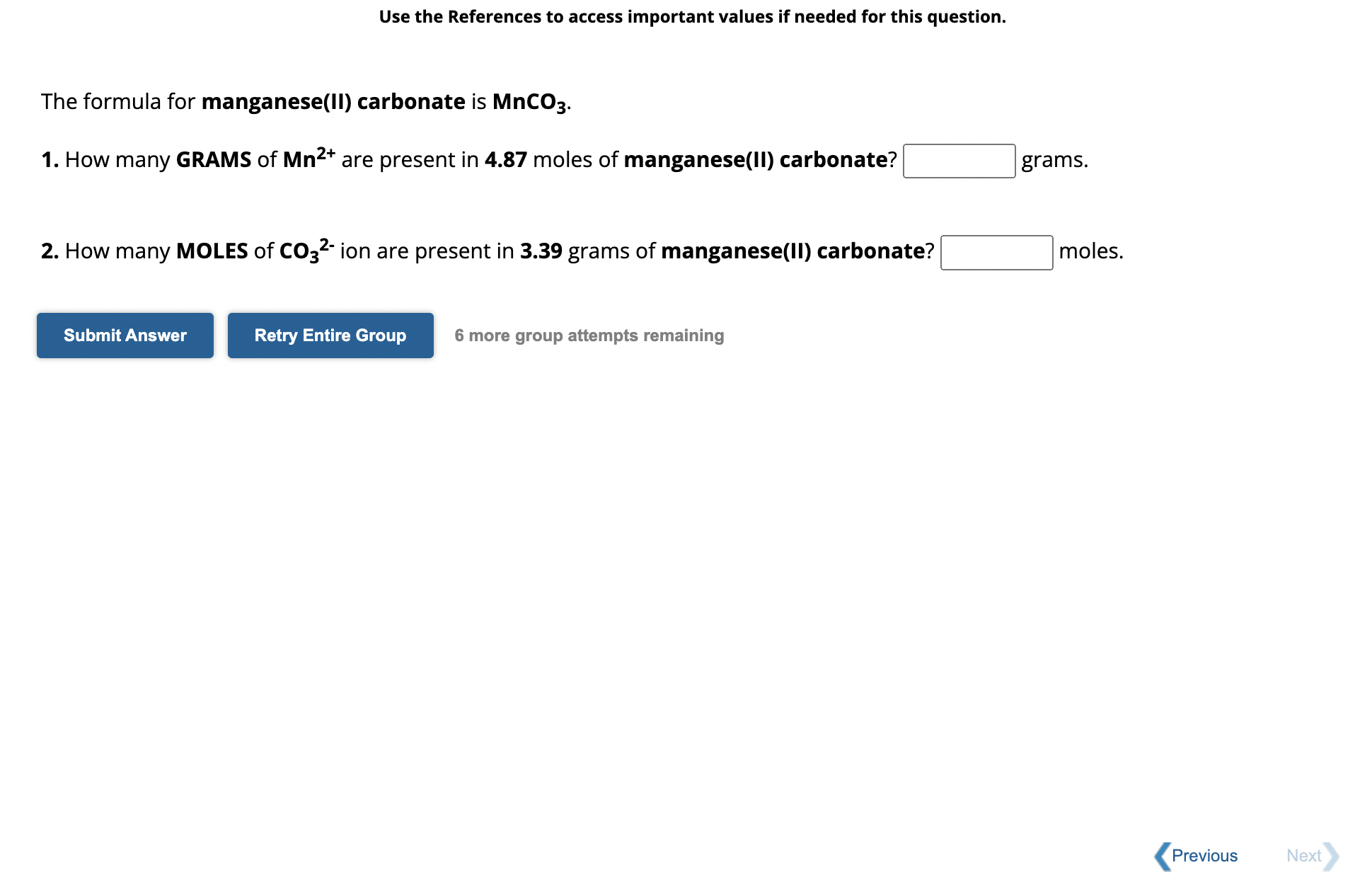 SOLVED: Use the References to access important values if needed for ...
