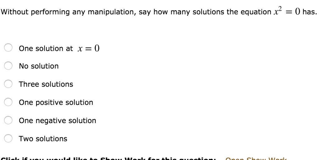 SOLVED Without Performing Any Manipulation Say How Many Solutions The