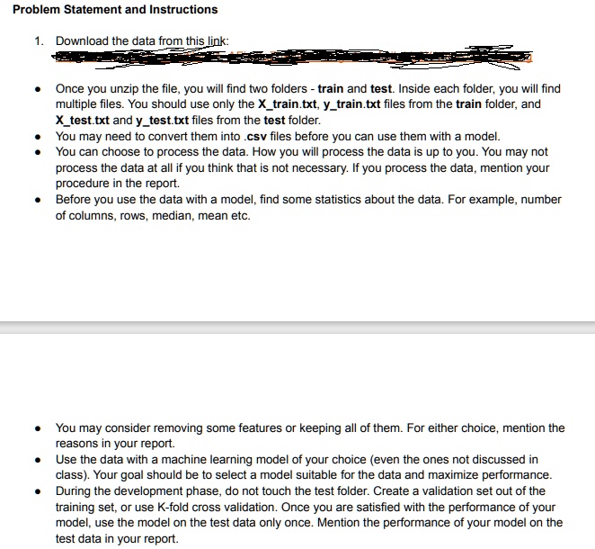 Problem Statement and Instructions 1. Download the data from this link: • Once you unzip the ...