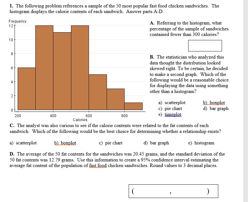 SOLVED: The following problem references sample of the 50 most popular ...
