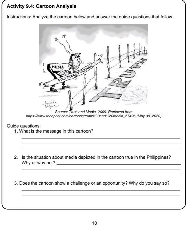 SOLVED: '1. what is the message of this cartoon?2. Is the situation ...