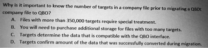 Why is it important to know the number of targets in a...