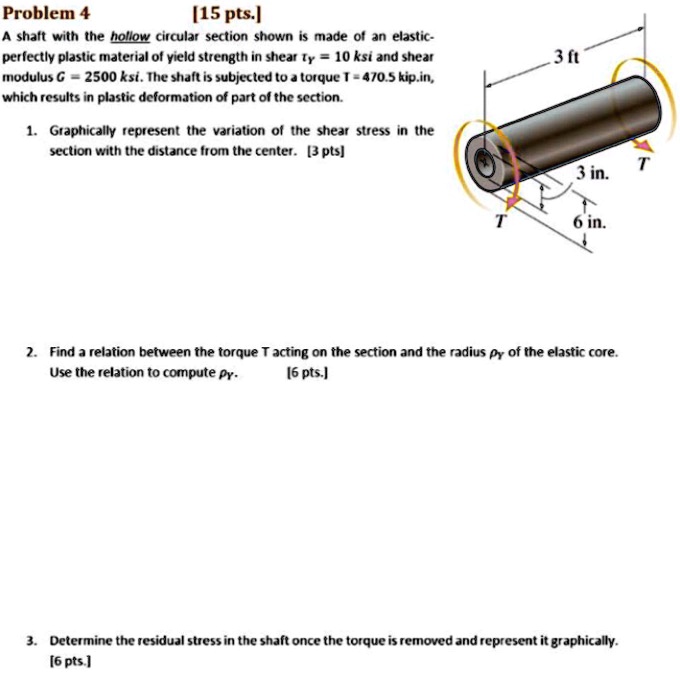 Problem 4 [15 pts.] A shaft with the hollow circular section shown is ...