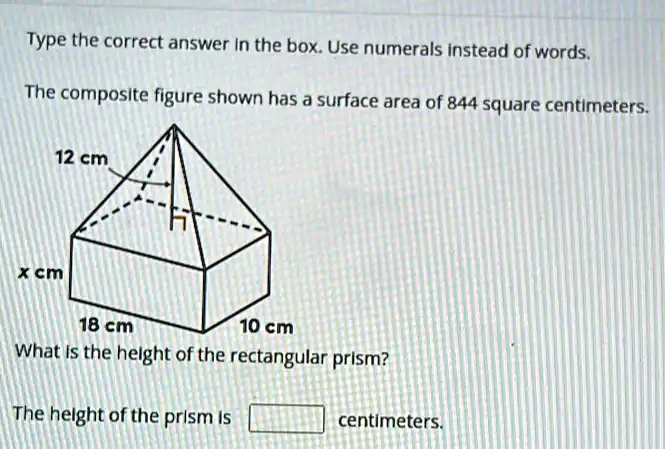 Type the correct answer in the box. Use numerals instead of words. The composite figure shown ...