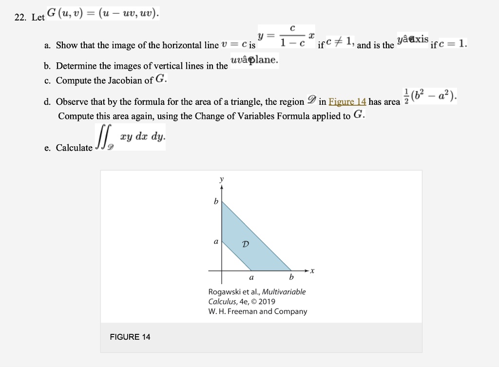 SOLVED: 22 Let G (u, uv, uv) Show that the image of the horizontal line ...
