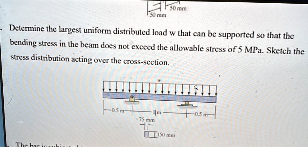 determine the largest uniform distributed load w that can be supported ...