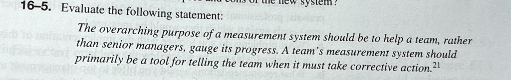 SOLVED: 16-5. Evaluate the following statement: The overarching purpose ...