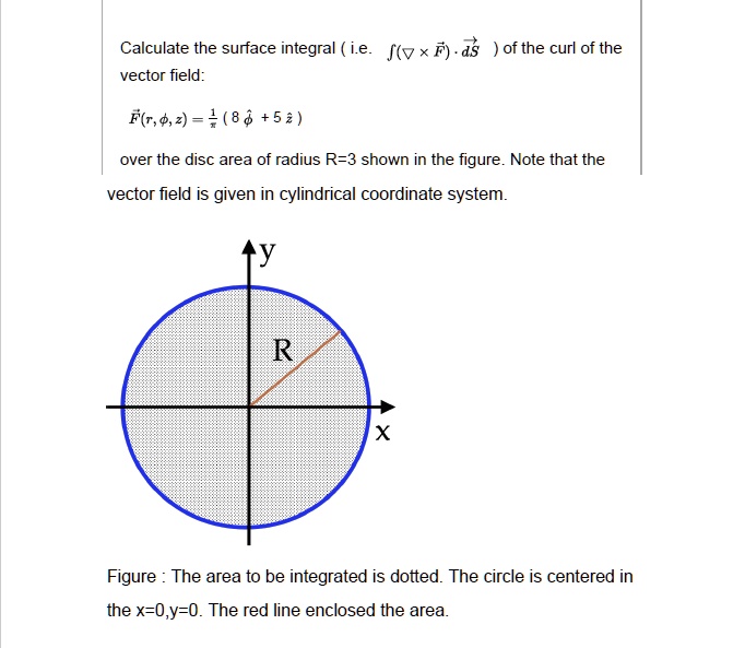 calculate the surface integral ie fv f 48 of the curl of the vector ...