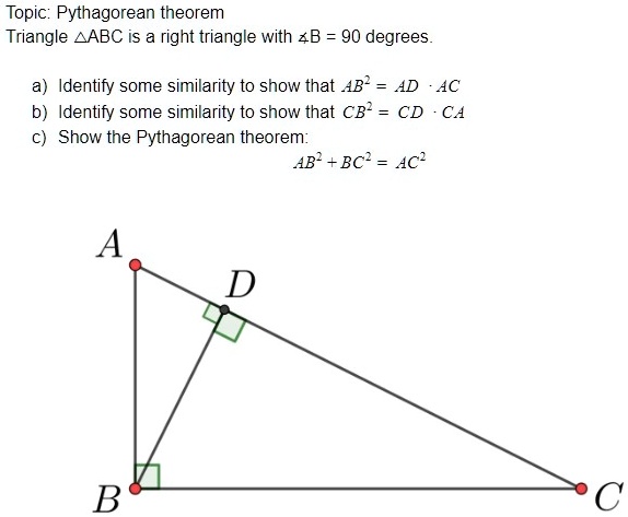 SOLVED: Topic: Pythagorean theorem Triangle AABC is a right triangle with ZB = 90 degrees. a ...