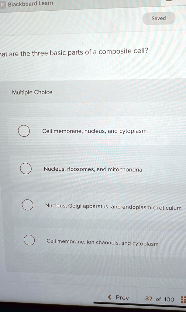what are the three basic parts of a composite cell multiple choice cell ...