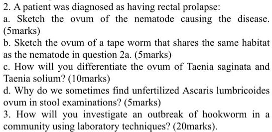 SOLVED: urgent thanks 2.A patient was diagnosed as having rectal ...