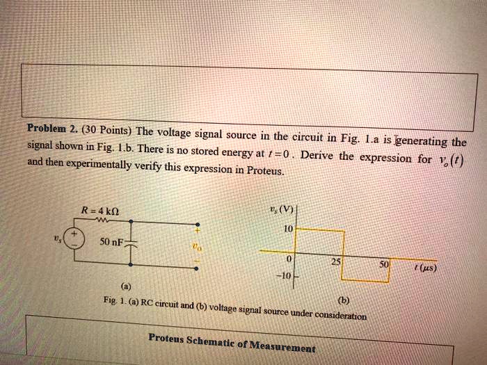 Problem 2. (30 Points) The voltage signal source in the circuit in Fig. 1.a is generating the ...