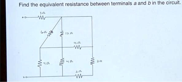 Find the equivalent resistance between terminals a and b in the circuit.