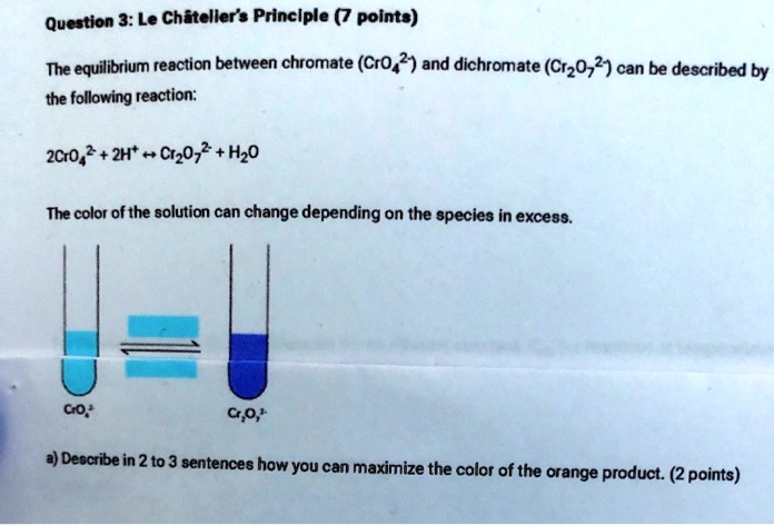 SOLVED: Question 3: Le Chatellers Princlple pointo) The equilibrium ...
