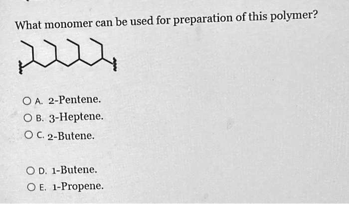 Addition Polymerization 1 Propene