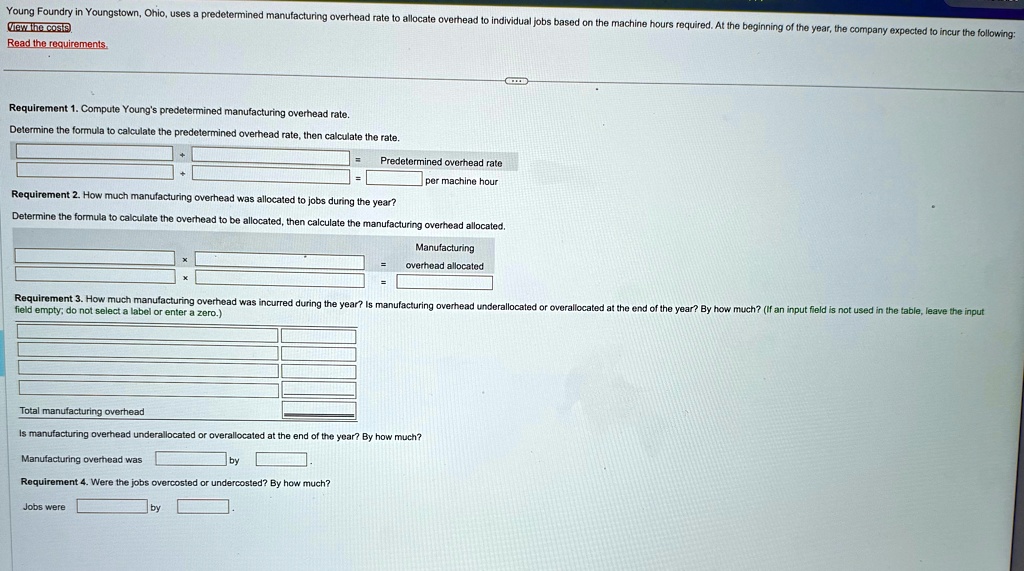 SOLVED: Read the requirements. Requirement 1. Compute Young's ...