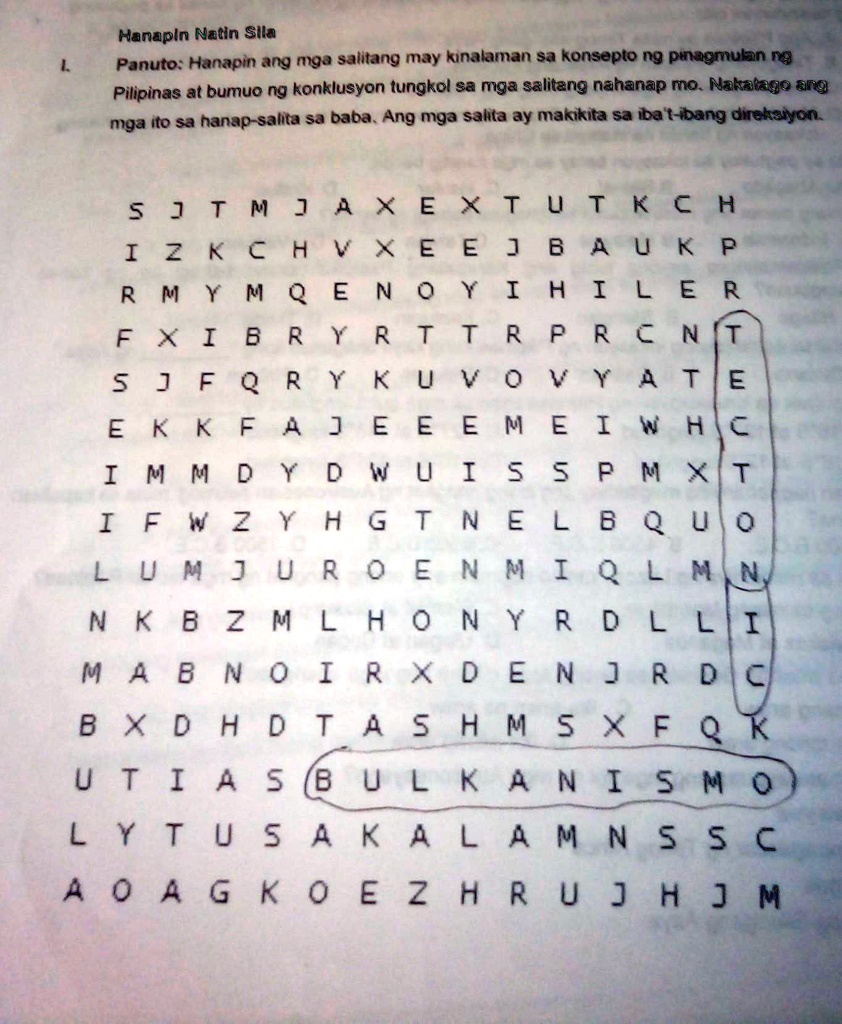 SOLVED: 'ARALING PANLIPUNAN SUNNO MAAHAN LES ACTIVE SHEET Hanapln Natin ...