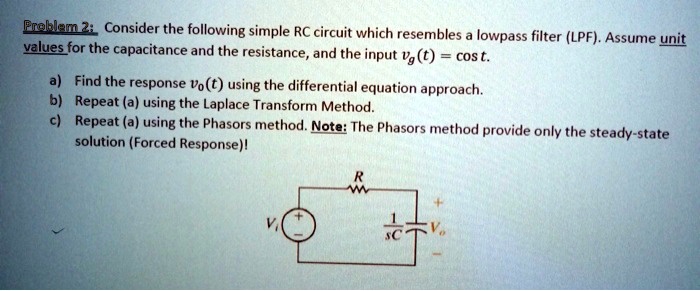 SOLVED: Problem 2Consider the following simple RC circuit which ... SOLVED: Problem 2Consider the following simple RC circuit which ...