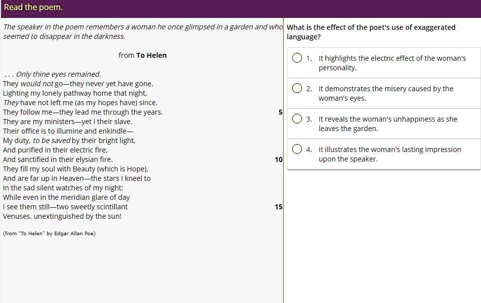 SOLVED: Read the poem: The speaker in the poem remembers a woman he ...