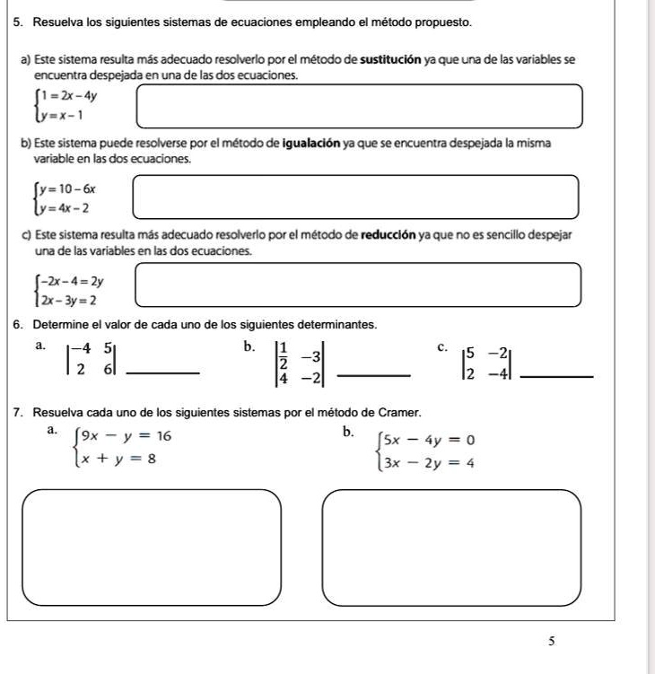 SOLVED: Resuelva los siguientes sistemas de ecuaciones empleando el ... SOLVED: Resuelva los siguientes sistemas de ecuaciones empleando el ...
