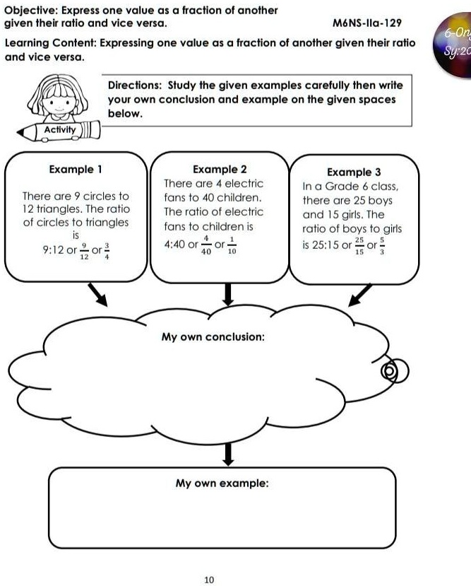 Objective: Express one value as a fraction of another given their ratio ...