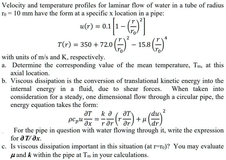 SOLVED: Please clearly solve each step for five stars! Thank you! Velocity and temperature ...