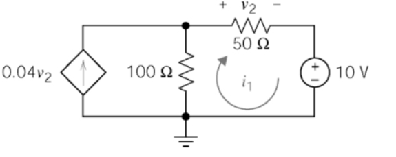 SOLVED: Find v2 for the circuit shown in figure below Use mesh analysis or kirchoffs