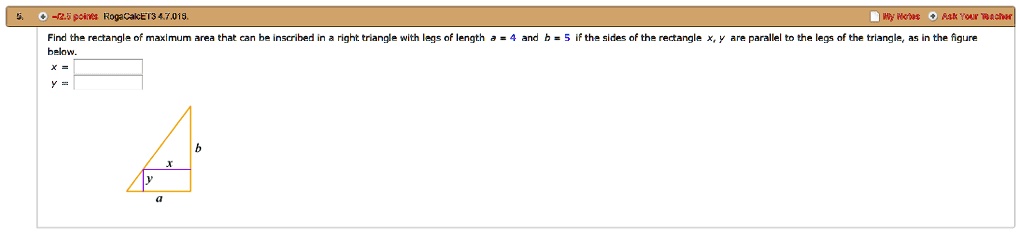 SOLVED: Find the rectangle of maximum area that can be inscribed in a ...