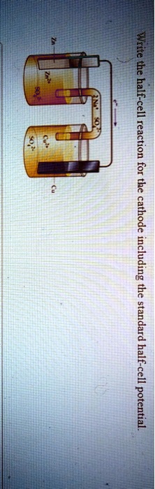 SOLVED: 3 the half-cell reaction for the cathode including the standard ...