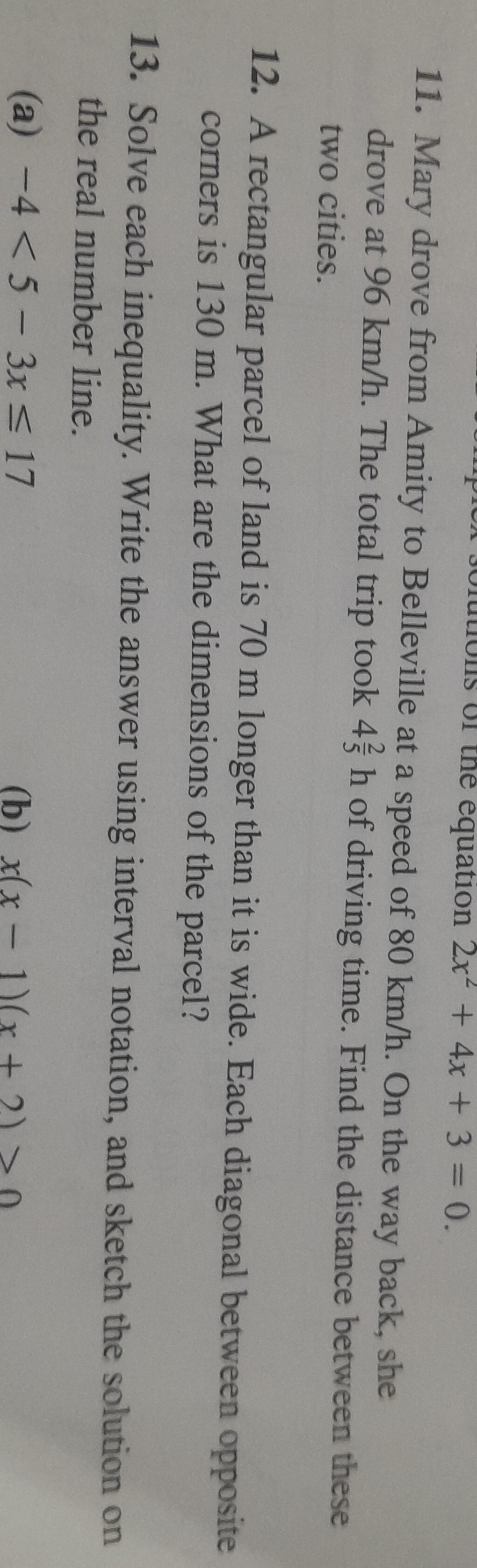 SOLVED: 11. Mary drove from Amity to Belleville at a speed of 80 km / h ...