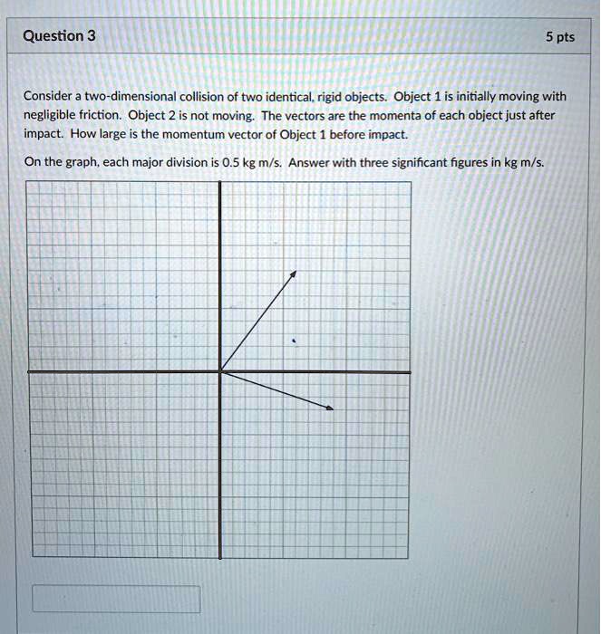 SOLVED: Question 3 5 pts Consider two-dimensional collision of two identical rigid objects ...