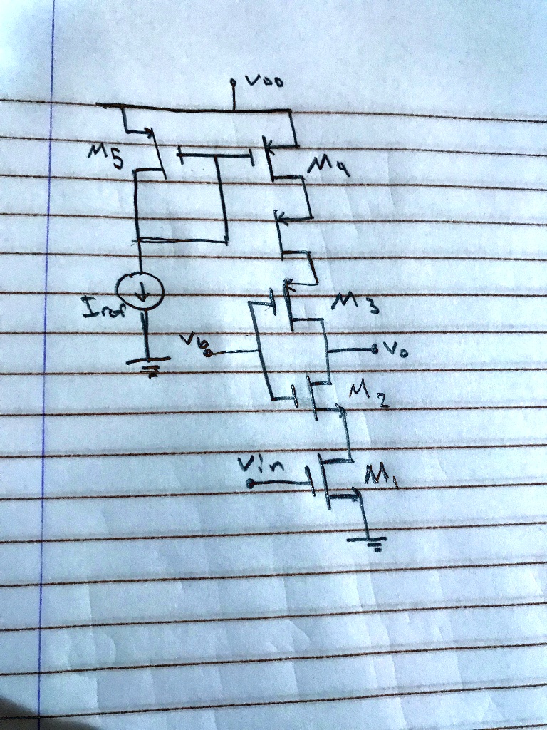 SOLVED: For the following circuit, calculate the gain (Vo/Vin ...