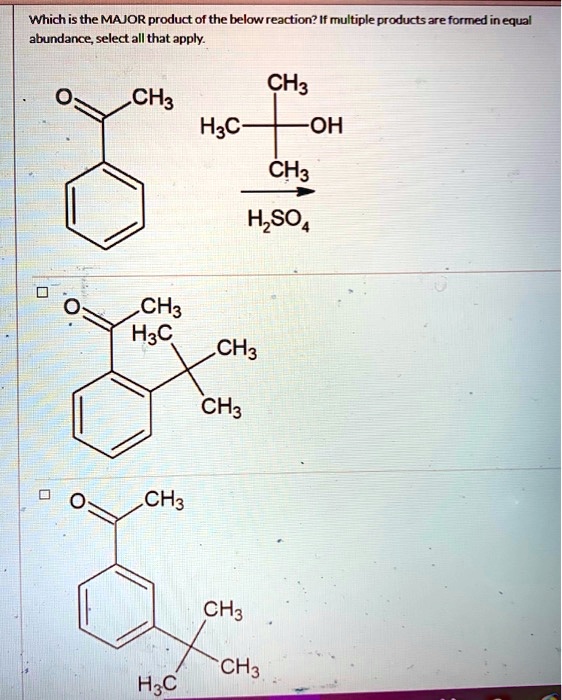 SOLVED: Which is the major product of the below reaction? If multiple products are formed in ...