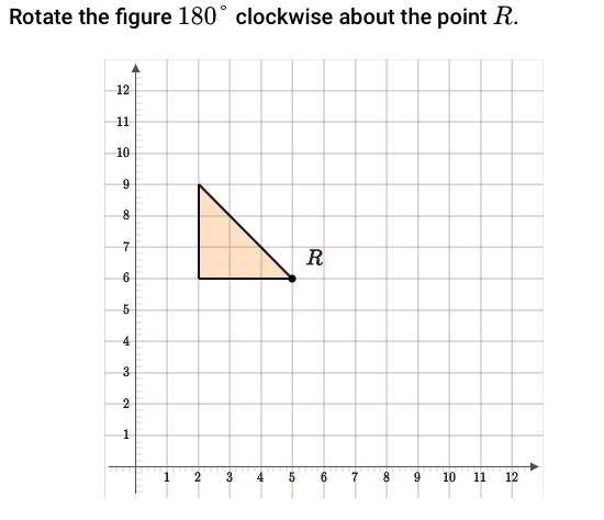 SOLVED: Rotate the figure 180 clockwise about the point R