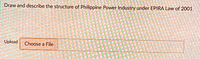 Draw and describe the structure of Philippine Power Industry under ...