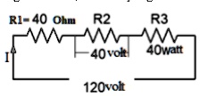 SOLVED: In the given circuit, three resistors are connected in series. The voltage falling on ...