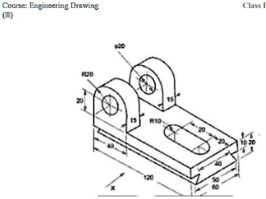 SOLVED: Draw a Front view, Top View, and Side View using third angle ...