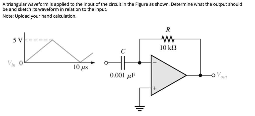 SOLVED: A triangular waveform is applied to the input of the circuit in the Figure as shown ...