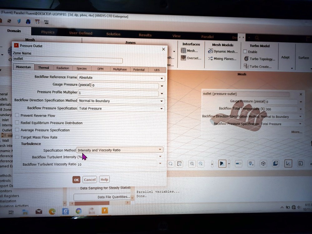 (Fluent) Parallel Fluent@DESKTOP-UOP9PBS [3d, dp, pbns, rke] [ANSYS CFD Enterprise] Domain ...