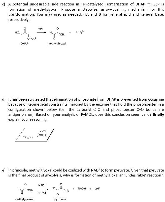 SOLVED:A potential undesirable side reaction in TPI-catalyzed ...
