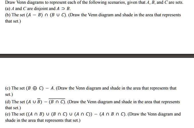 SOLVED: could you handwriting for the venn diagram? thanks Draw Venn ...