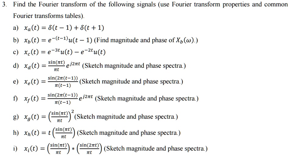 SOLVED: Please answer all parts and plot the graphs as well, thanks. 3 ...