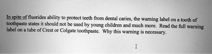 SOLVED:Inspite of fluorides ability to protect teeth from dental caries ...