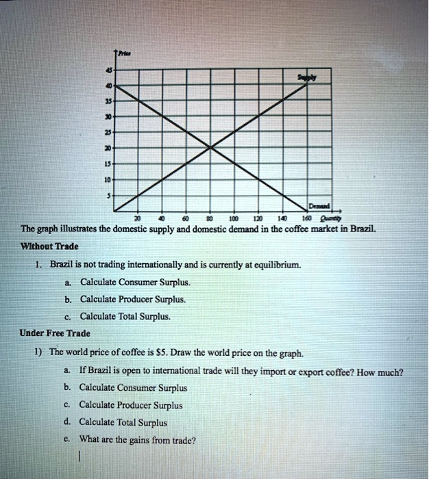 SOLVED: 10 The graph illustrates the domestic supply and domestic ...