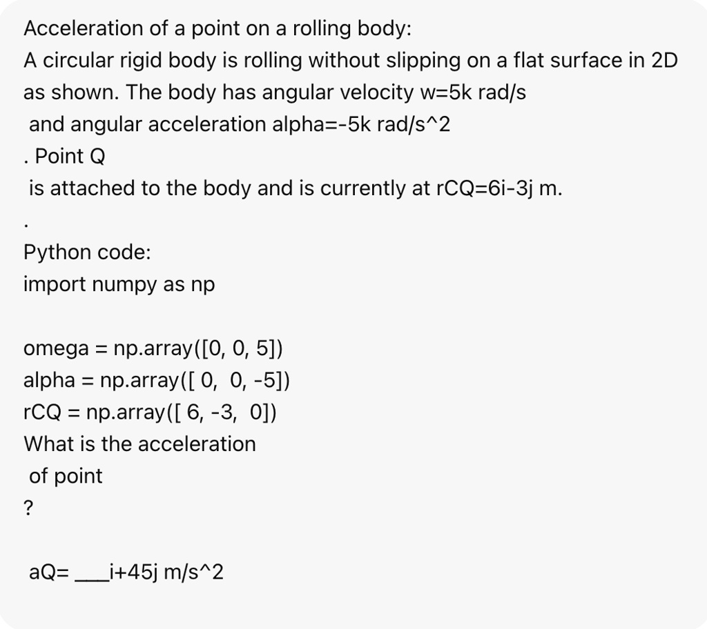 acceleration of a point on a rolling body a circular rigid body is ...